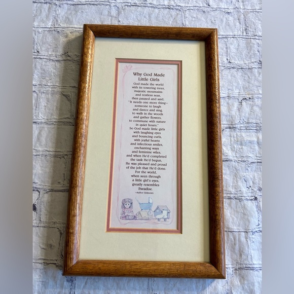 Wall Decor | Why God Made Little Girls Poem Like On Texture Wood Like ...